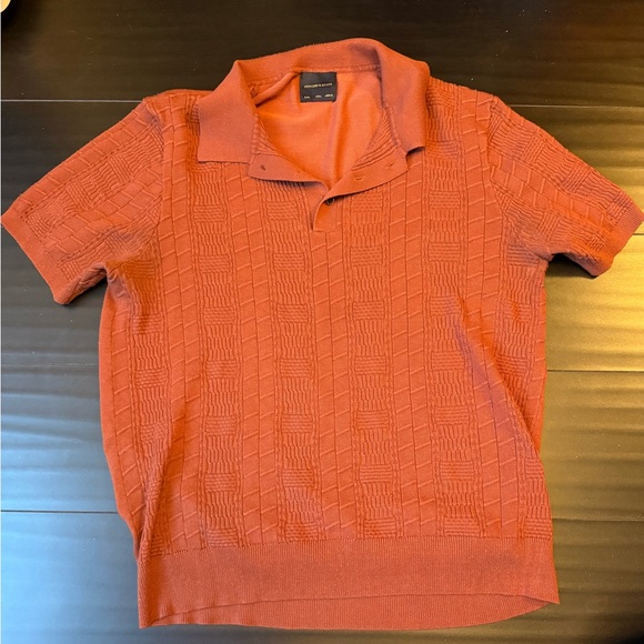 stiches & rivets | Shirts | Stitches Rivets Mens Rust Polo Shirt ...